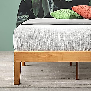 ZINUS Moiz Wood Platform Bed Frame / Wood Slat Support / No Box Spring Needed / Easy Assembly, Natural, Full