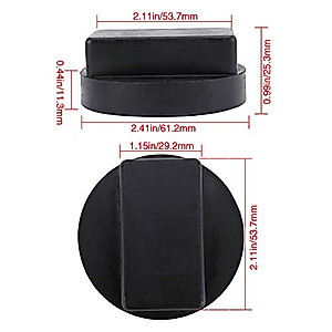 AuInLand 4 Packs Jack Pad for BMW, Black Square Polyurethane Jack Pad Adapter Frame Rail Protector
