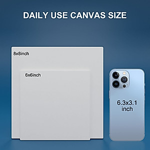 Canvas Panels 8x8 Inch 12-Pack, 10 oz Primed 100% Cotton White Blank Canvases for Painting, Square Flat Canvas Boards for Oil Acrylics Watercolor & Tempera Paints