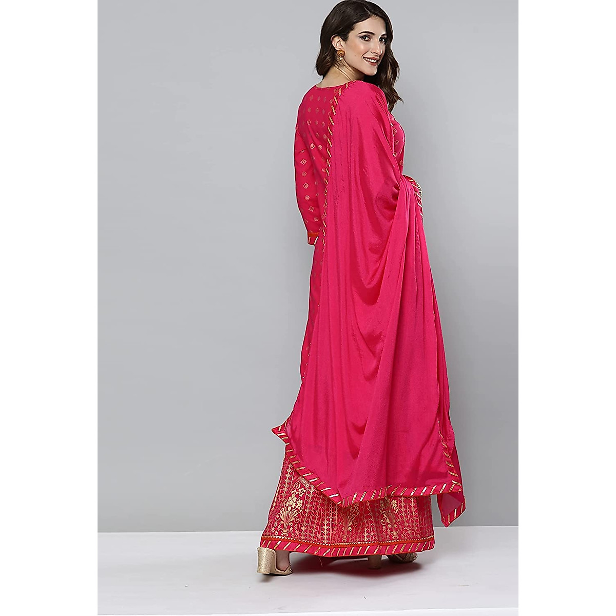 Nimbark Kurta Set for Women with Skirt and Dupatta Indian Designer Party Wear Kurti Palazzo Pant Set For Women Dresses Top Tunic