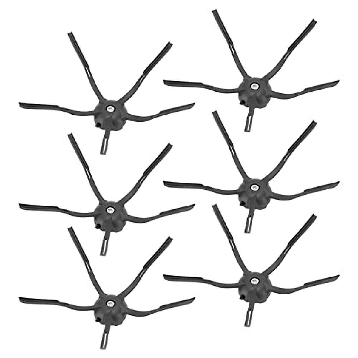 Tnfeeon Sweeping Robot Accessories for S7MaxV S7 S6 S5 S4 E Series Sweeping Robot Vacuum Silicone Side Brush Sweeper Side Brush Brush Silicone Sweeper Side Brush Replacement for S7 6PCS(Black)