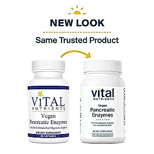 Vital Nutrients Vegan Pancreatic Enzymes | Digestive Enzymes for Women & Men | Enzymes for Digestion Support Gut Health | Relief from Gas & Bloating | Gluten, Dairy, Soy Free | 90 Capsules