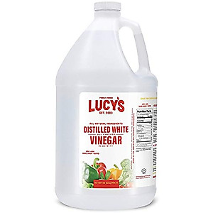 Lucy's Family Owned - Natural Distilled White Vinegar, 1 Gallon (128 oz) - 5% Acidity (White Vinegar, 1 Gallon (128 fl oz.))