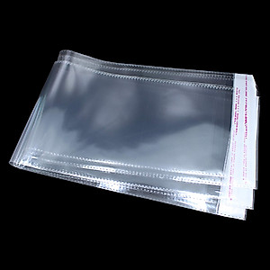 PABCK 100 Pack (Available Size 4.13x21.6 inch) Clear Self Adhesive Straight Hair Packaging Bags with Hang Hole Wigs Hair Storage Beauty Personal Care Hair Care Extensions Wigs Accessories