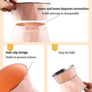 FUUIE Bowls for Food and Water Stainless Steel Double-Layer Pet Drinking Water Bottle Neck Food Bowl (Color : Blue)