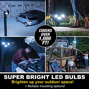 Bell+Howell Bionic Flood Light ASON TV, Solar Lights Outdoor Waterproof- 50% Brighter 108 COB-LED's w/Motion Sensor 180° Swivel, Adjustable Panels for Garden, Lawn and Patio As Seen On TV
