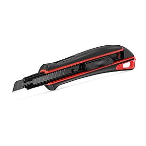 HAUTMEC 9mm Precision Utility Knife, Soft Grip Snap-off Box Cutter, Retractable 9mm Multi-Purpose Cutter for Detailed Cutting in Work, Home Use and Arts Crafts HT0255-KN