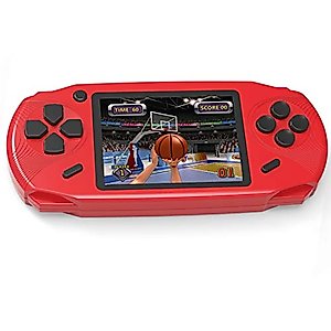 Beijue 16 Bit Handheld Games for Kids Adults 3.0'' Large Screen Preloaded 100 HD Classic Retro Video Games USB Rechargeable Seniors Electronic Game Player Birthday Xmas Present (Red)