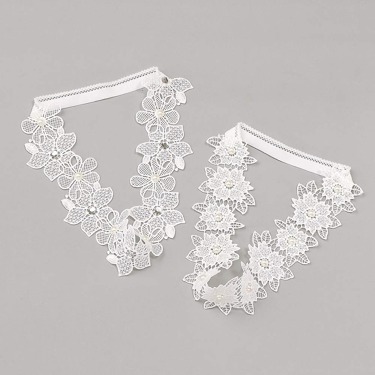 Asufegucd Baby Headbands baptism Girls Newborn Lace Pearl Headbands Princess Girls Elastic Headwear Flower (White)