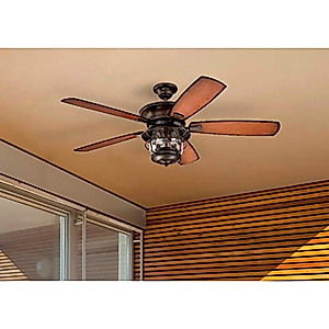 Westinghouse 7233400 Brentford Indoor Ceiling Fan with Light, 52 Inch, Aged Walnut