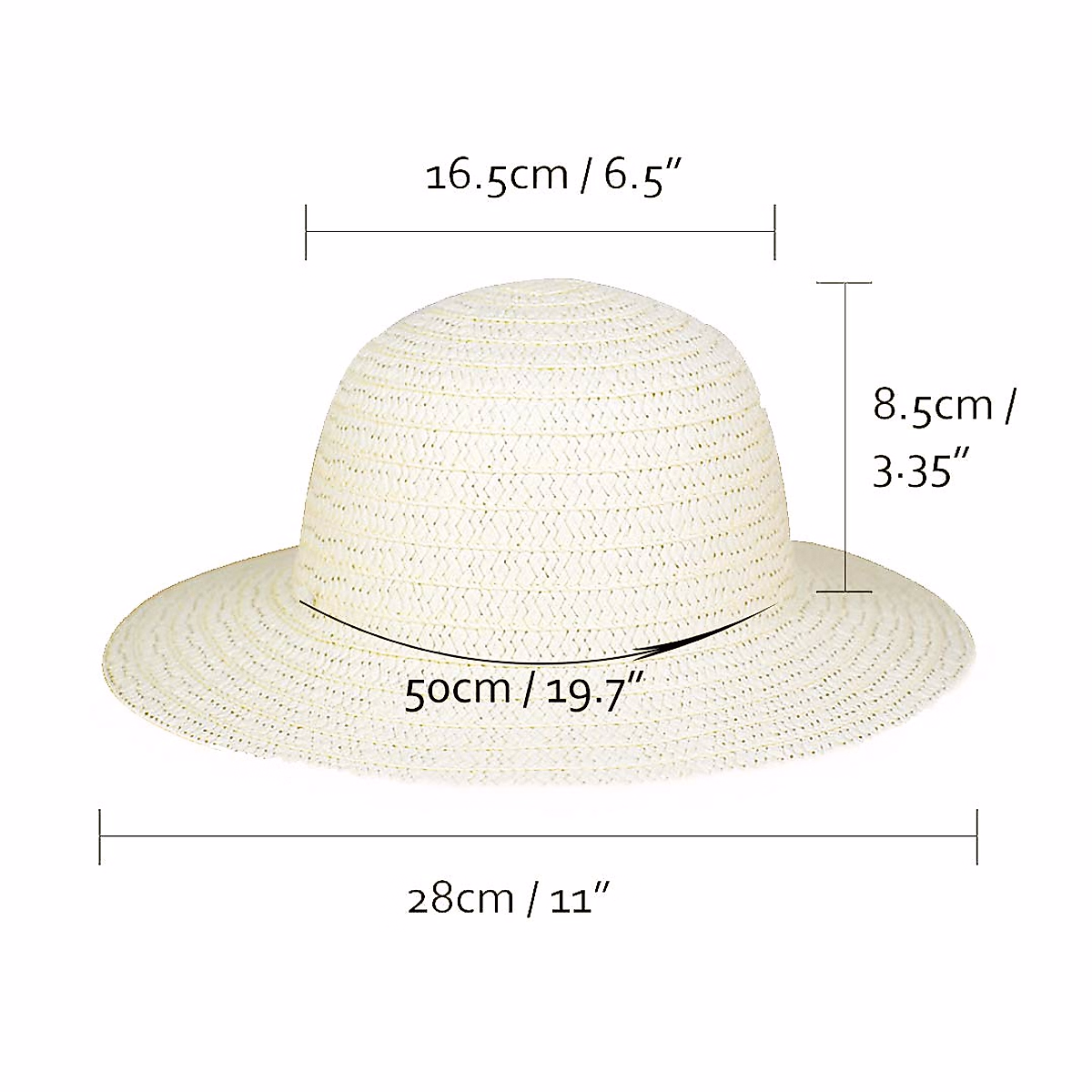 Only Lovuu 10Pcs DIY Straw Hats Set, 5 Laciness White Straw Hats + 5 Round White Straw Hats for Kids Creative Art Painting & DIY Tea Party Dress Up Hats