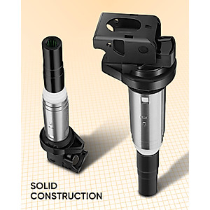 POCYBER Ignition Coil Pack Set of 6 for BMW Compatible with BMW 325i 325Ci 328i 330Ci 335i 525i 528i 530i 535i 545i X3 X5 M5 M6 Z4 Mini & more, Replaces OE# 12138616153