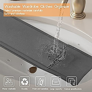 ULENDIS 6 Pack Upgraded Washable Wardrobe Clothes Organizer, 6/7/11 Grids Clothes Organizer for Folded Clothes with Handles & PP Board, Closet Organizers and Storage for Jeans T-shirts Pants Leggings