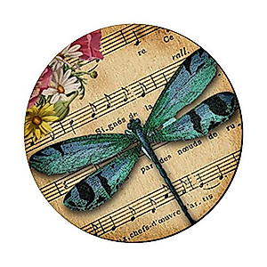 Dragonfly Pop Socket - Blue Green Cute Vintage Dragonfly PopSockets PopGrip: Swappable Grip for Phones & Tablets