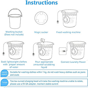 Portable Mini Washing Machine Ultrasonic Turbine Washer, Portable Washing Machine with USB for Home Business Travel College Room RV Apartment, Turbo Washer for Cleaning Sock,Underwear,Small Rags