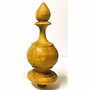 Sittikatechai 4” High 1 6/8” Dia. Teak Wooden Round Finial Replacement for Bed Post Clock Furniture Décor