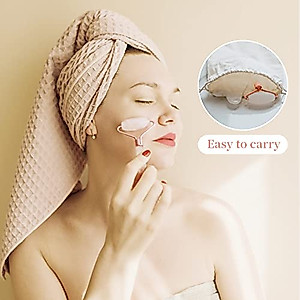 CUTELIILI Pink Gua Sha Facial Tools, Skin Care Products,Face Roller & Jade Roller for Face Care to Reduce Wrinkles and Lifting