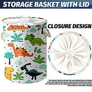 Laundry Hamper Collapsible Laundry Baskets with Easy Carry Handles and Drawstring Waterproof Clothes Hamper Storage Basket for Toys Clothes Organizer - 14.1x16.5(H) inches