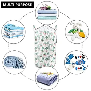 Beegreen XX-Large Drawstring Laundry Hamper 115L Dot Laundry Bag, Collapsible Laundry Baskets with Handles, Dirty Clothes Hamper for Bedroom Bathroom Dorm,Foldable Tall Clothes Hamper