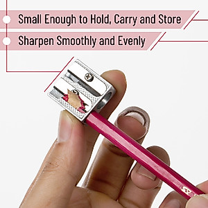 Mr. Pen Handheld Metal Pencil Sharpener with 2 Holes, Pack of 6