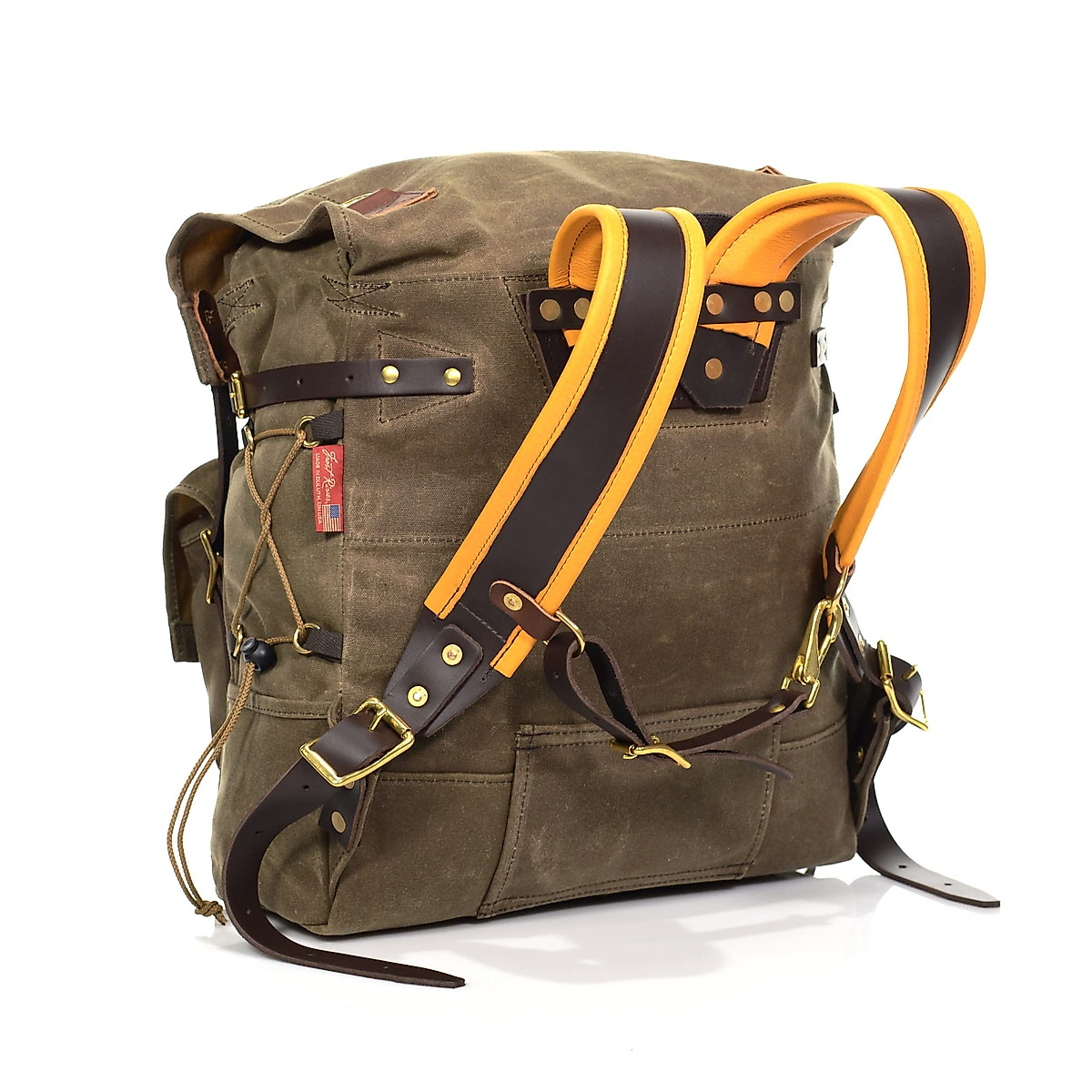 Frost River Isle Royale Bushcraft Backpack - Durable Waxed Canvas Outdoor Hiking Pack, 45 Liter, Field Tan