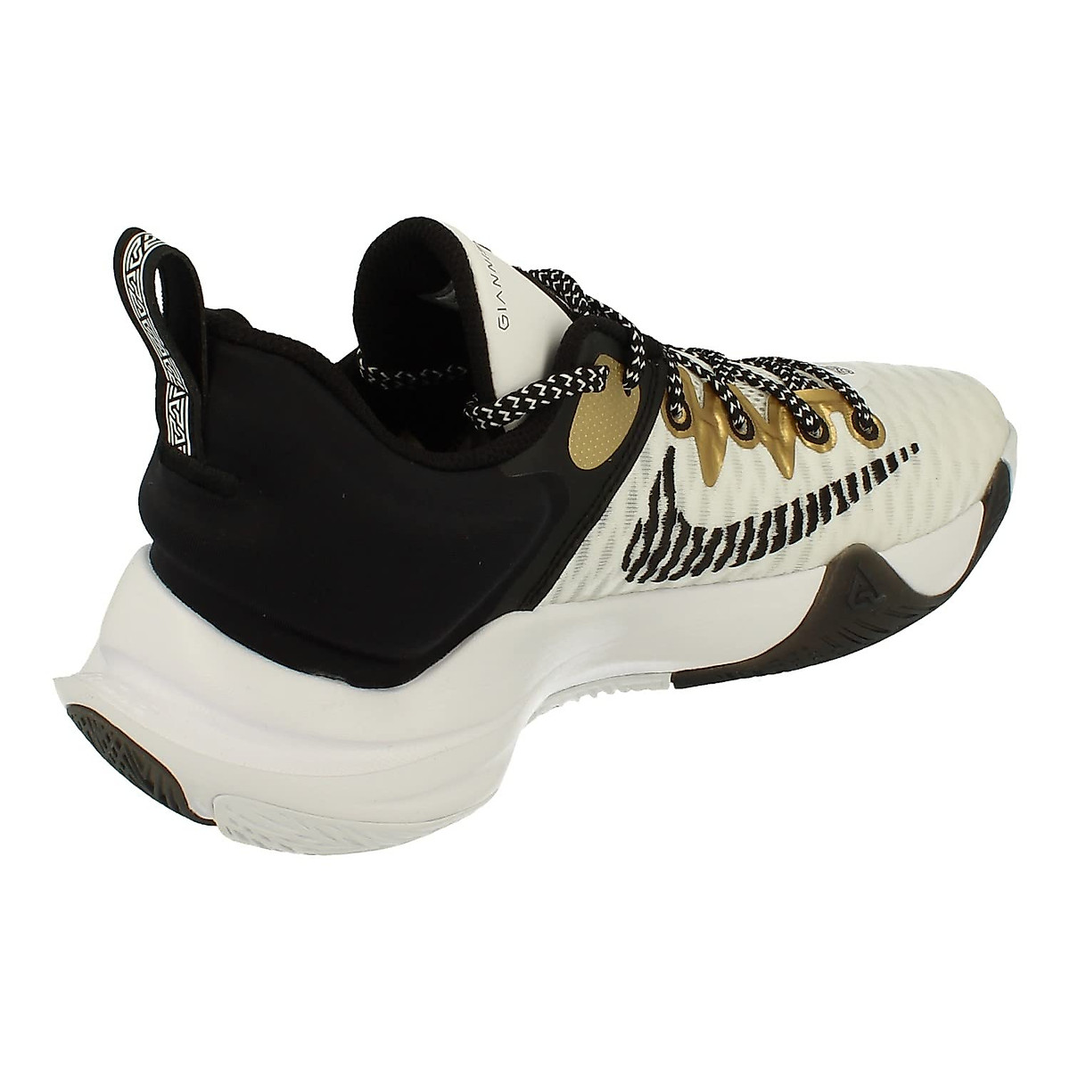 Nike Giannis Immortality Mens Basketball Trainers CZ4099 Sneakers Shoes (UK 9 US 10 EU 44, White Metallic Gold Black 100)