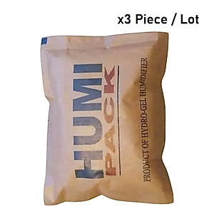 Hydro-Gel Humidifier (3X / Lot) Humi-Pack 60gr Cigar Humidor Humidifier - Humidification Packs - 72%RH Humidity Control - All In One Solution 4x4.5x1.5