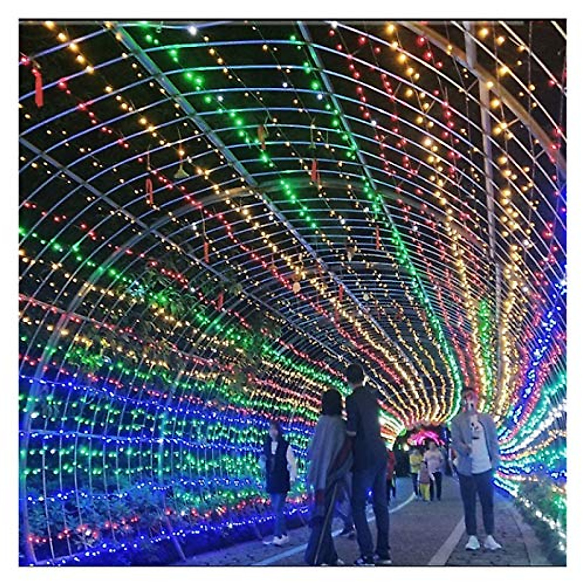 LIFEIYAN Outdoor Fairy String Lights 10M With 100 LED 8 Modes Wave Rope Lights Icicle Curtain Light,Waterproof Festival Lighting For Garden Patio Yard Home Wedding Party And Christmas Decoration festo