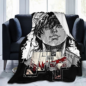 Anime Baki The Grappler Baki Hanma Throw Blanket Ultra-Soft Micro Fleece Cozy Warm Suitable for All Living Rooms/Bedrooms/Sofa 40"X30"
