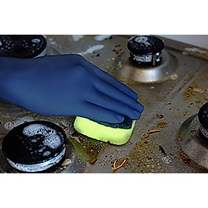 Microflex MICRO-TOUCH Royal Blue Nitrile Disposable Gloves, Powder-Free, Thin Examination Gloves for Medical Use, Chemotherapy, Cleaning, and Sanitation environments, Blue, Size Medium, Box of 100