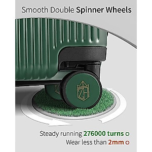 Zitahli Carry on Luggage, Expandable Luggage Suitcase, PC Hard Case Luggage with TSA Lock Spinner Wheels YKK Zippers, 20in (Green)