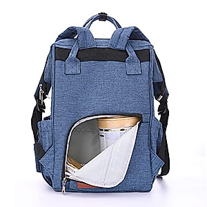 Diaper Bag Backpack, Japhet Multi-Function Waterproof Baby Bag for Boys Girls, Multifunctional Travel Diaper Backpack for Moms Dads, Large Capacity, Durable, Blue