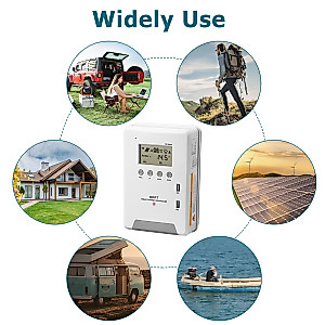 RemixOri 30 Amp MPPT Solar Charge Controller 12V/24V Solar Controller with LCD Screen 5V Dual USB Port, Solar Regulator for Lead-Acid, Lithium, and Lifepo4 Batteries, MAX. 80V Panels