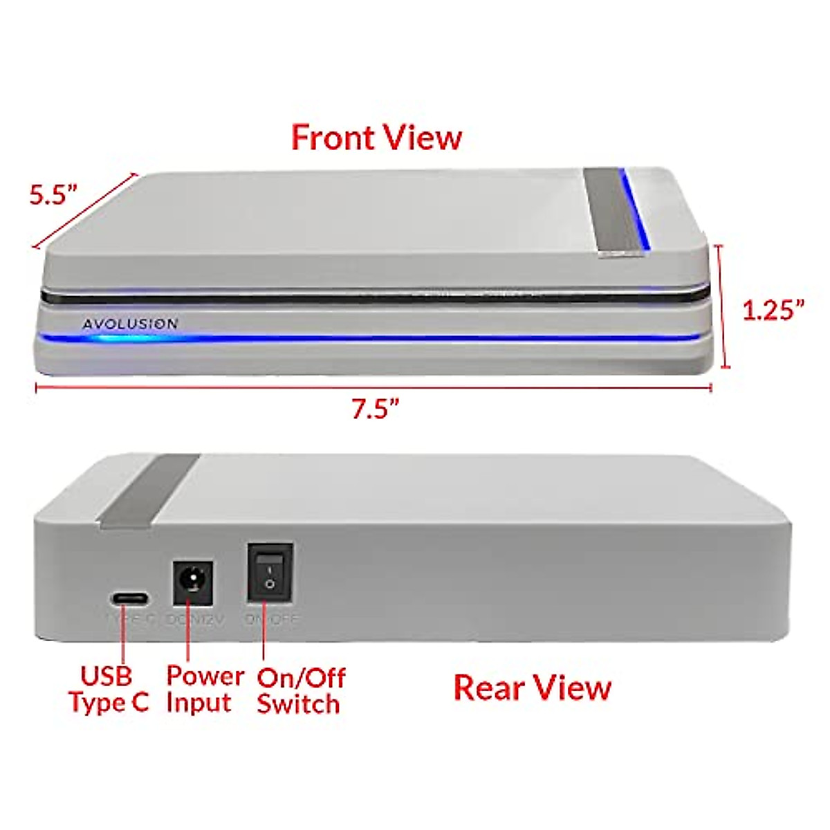 Avolusion PRO-X (White) 4TB USB 3.0 External Gaming Hard Drive for PS5 Game Console