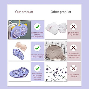 Bra Washing Bag for Laundry, BeauFairy Silicone Lingerie Bags for Washing Delicates, Mesh Bra Laundry Bags, Fits A-C Cup Bras, Anti Deformation Lingerie Bag for Washer/Dryer Machines, 003