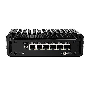 Micro Firewall Appliance, Mini PC, VPN, Router PC, Intel Core I7 1165G7, HUNSN RJ17, AES-NI, 6 x Intel 2.5GbE I226-V LAN, COM, HDMI, Sim Slot, Barebone, NO RAM, NO Storage, NO System