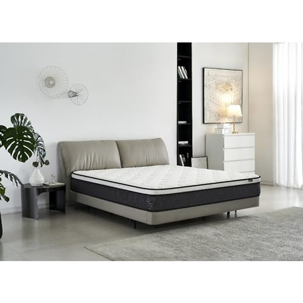 Container Furniture Direct Hybrid 10 Inch Twin Mattress in a Box, Pillow Top Bed Cushion with Breathable and Hypoallergenic Design, Medium Firm for Lumbar Support