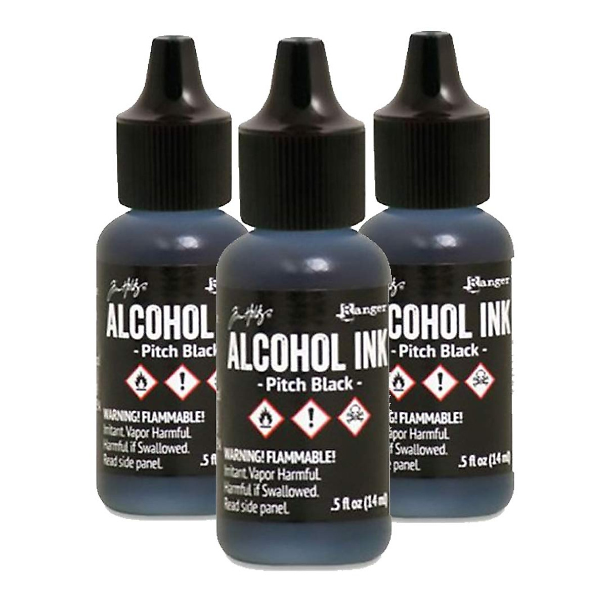Tim Holtz - Alcohol Ink Pitch Black - 3 Pack Bundle