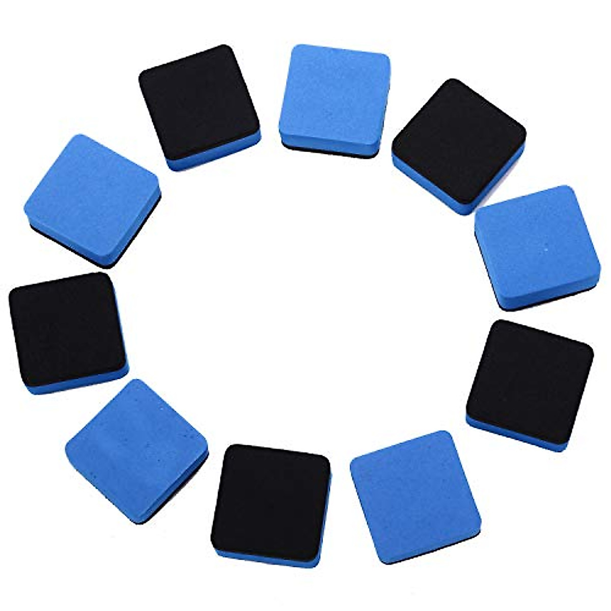 30 Pack Magnetic Whiteboard Eraser for School Classroom, Office, Home - Buytra Dry Erase Erasers Cleaner for Dry-Erase White Board, 1.97 x 1.97", Square Shape (Blue)