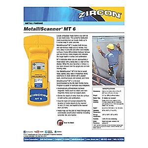 Zircon MetalliScanner MT6 Professional Metal Detector,Yellow,12.17 x 8.23 x 3.58 inches