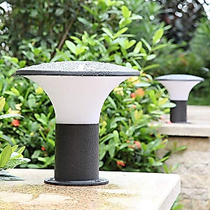 Lights Outdoor Creative Mushroom Outdoor Lawn Column Post Lights Exterior Waterproof Landscape Lighting Streetlights E27 Anti-Rust Aluminum Villa Courtyard Garden Rainproof Lantern Pole Lamp Stadium