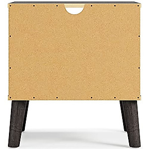 Signature Design by Ashley Piperton 1 Drawer Nightstand, 21"W x 17"D x 22"H, Black