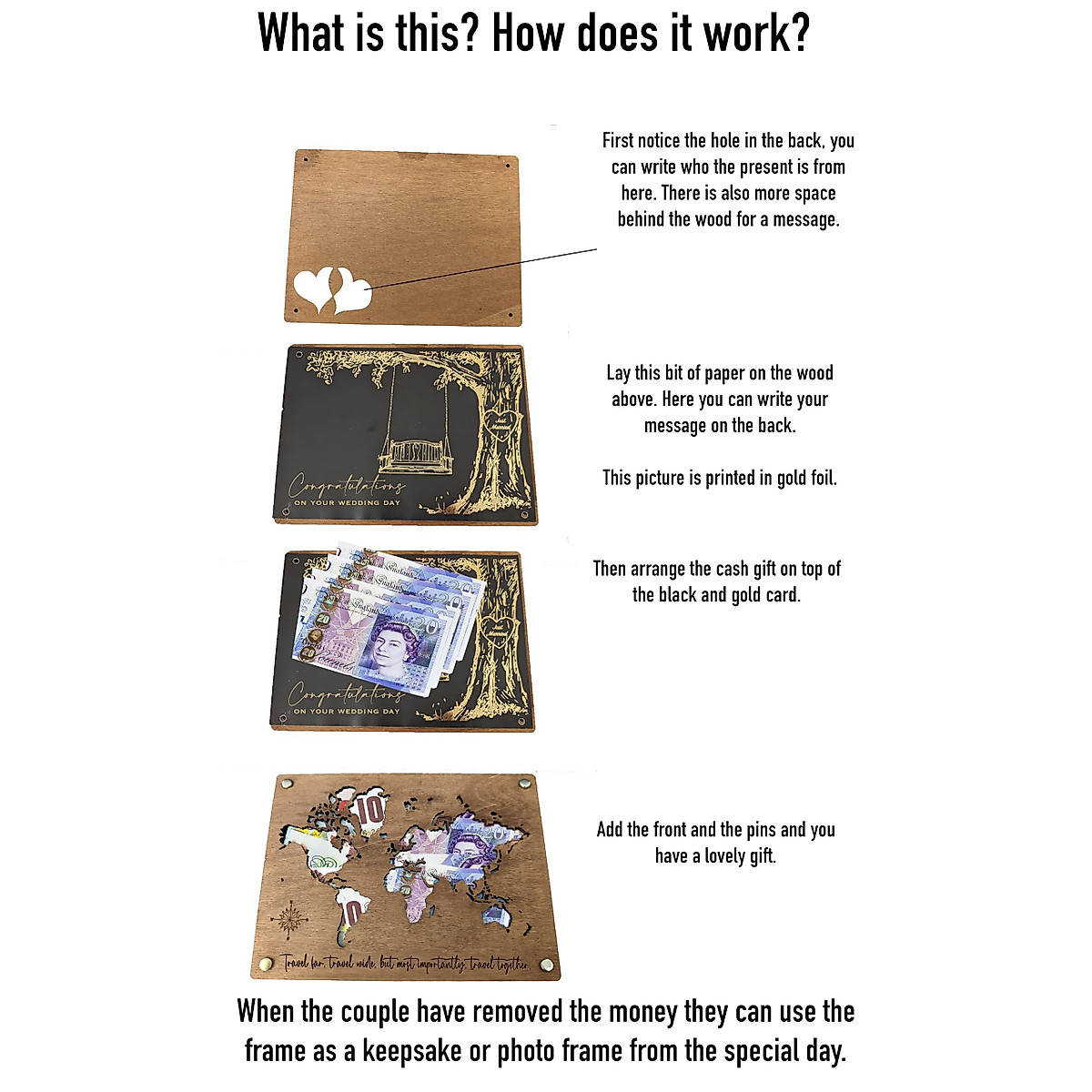 Wedding Gift and Wedding Card Set - Unique way to give Money to the Bride and Groom