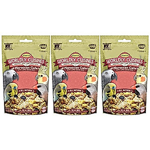 Higgins 3 Pack of Worldly Cuisines Moroccan Cafe Bird Treat, 2 Ounces Each
