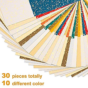 HINZIC 30Pcs Chinese Traditional Bookmark 6*18CM Xuan Paper Blank Bookmark with Colorful Tassels for Book Lovers DIY Making Gift