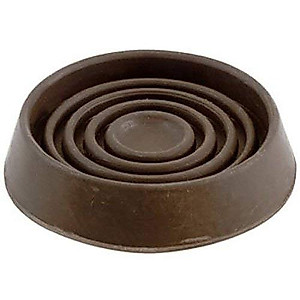 Shepherd 9077 1-3/4" Brown Round Cushioned Rubber Caster Cups 4 Count 3-Pack