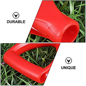 Cabilock 2pcs Shovel D Grip Replacement Handle Plastic 3. 2cm for Garden Spade Rake Snow Shovel Digging Raking Tools Red