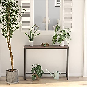 YEAR COLOR Console Table Narrow Sofa Table Entryway Table Sofa Table Narrow Long, Industrial Couch Table Hallway Table with Steel Frame for Living Room/Foyer