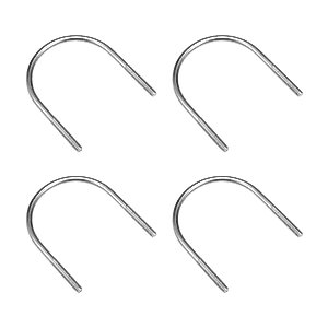 uxcell U-Bolts 4pcs 2.4"(61mm) Inner Width 81mm Length M6 304 Stainless Steel U-Bolt Fastener for 60mm Pipe Dia