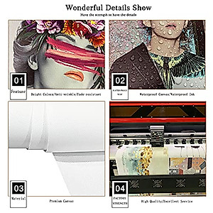 HoozGee Fashion Bathroom Wall Art Prints Decor Set of 6 Pink Glam Glitter Tissue Canvas Posters Pictures Photos Bathroom Artwork Wall Black and White Modern Women Funny Bathroom (8"x10" UNFRAMED)